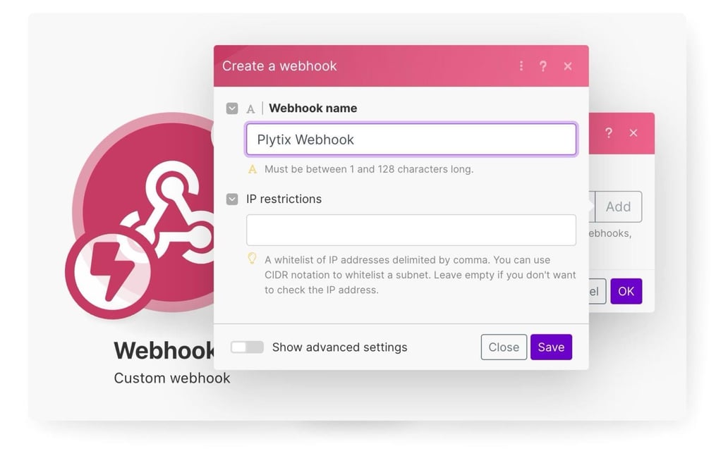 Creating Plytix Webhooks with Make